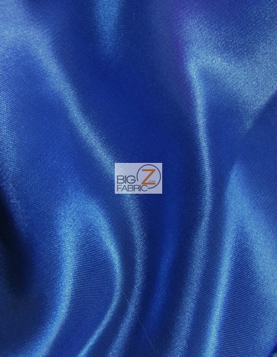 Solid Shiny Bridal Satin Fabric ROYAL BLUE by the Yard | Etsy