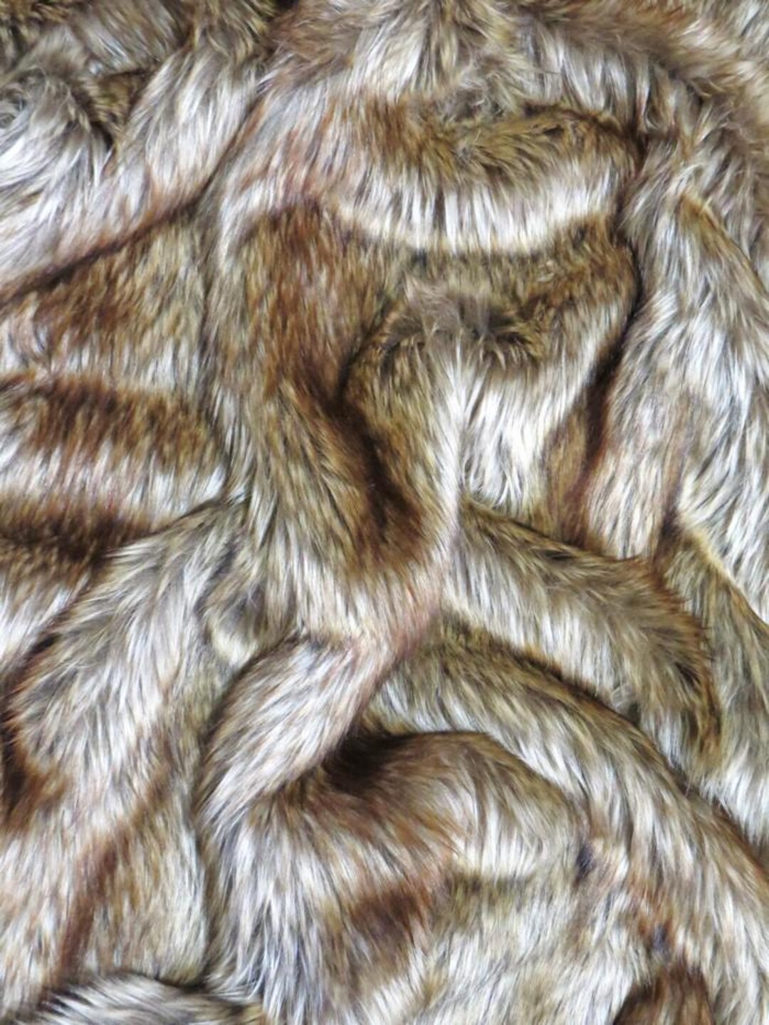 Faux Fake Fur Animal Long Pile Coat Costume Fabric - TUNDRA WOLF - by ...