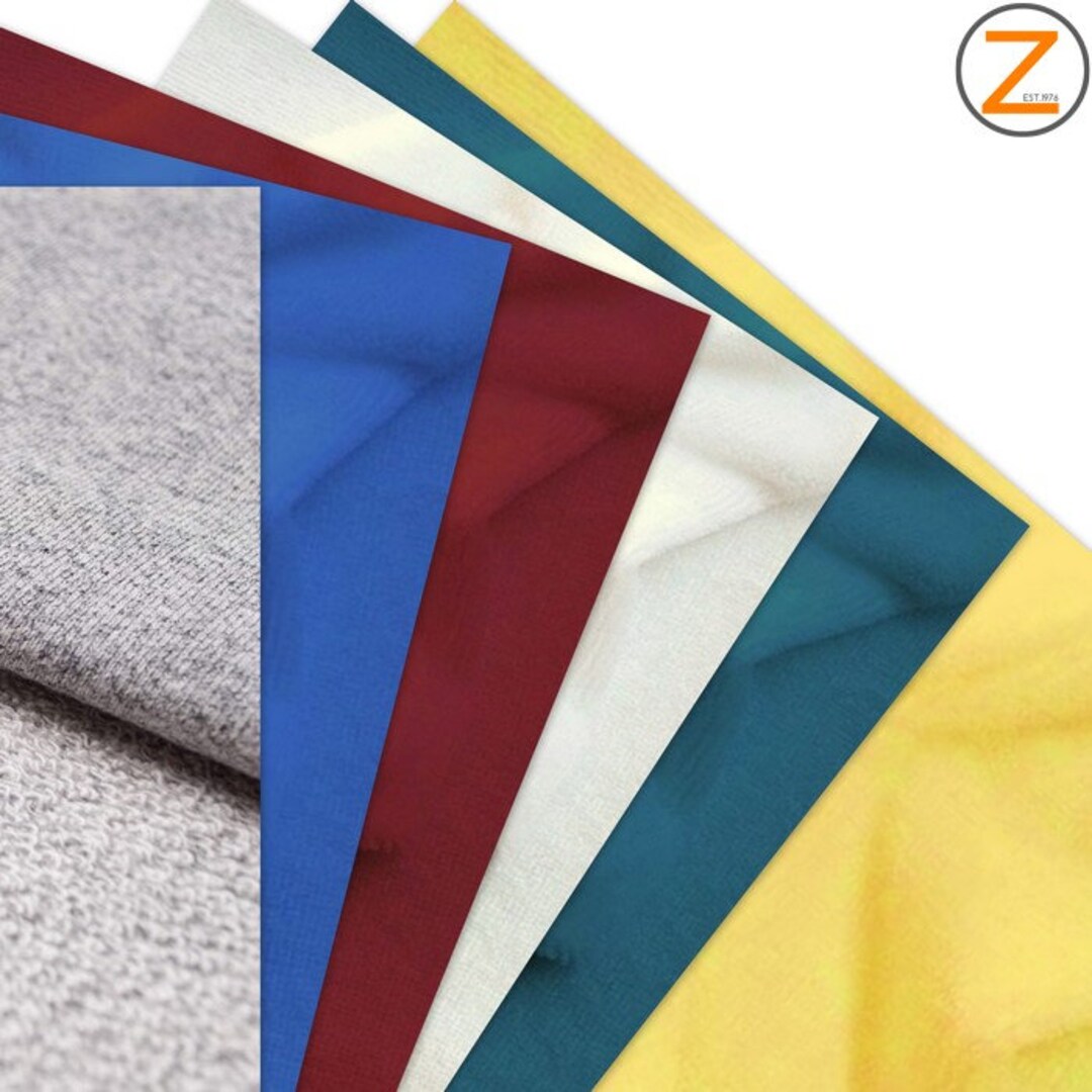 French Terry Polyester Rayon Spandex Fabric - 25 COLORS - Sold by the ...
