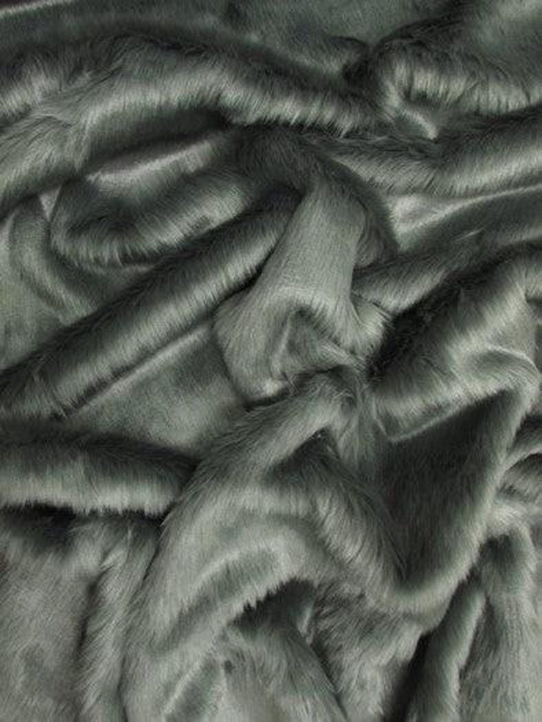 Short Shag Faux Fur Fabric - GRAY - Sold by the Yard 64" Width Coats ...
