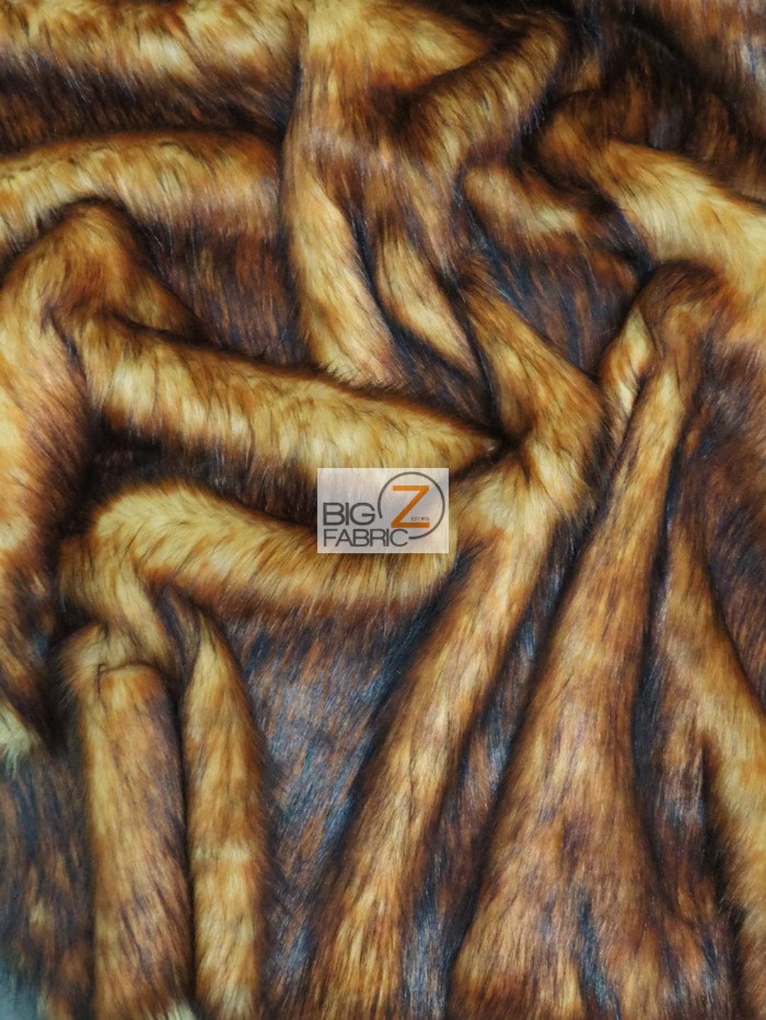 Faux Fake Fur Animal Coat Costume Fabric - FIRE WOLF - by the Yard ...