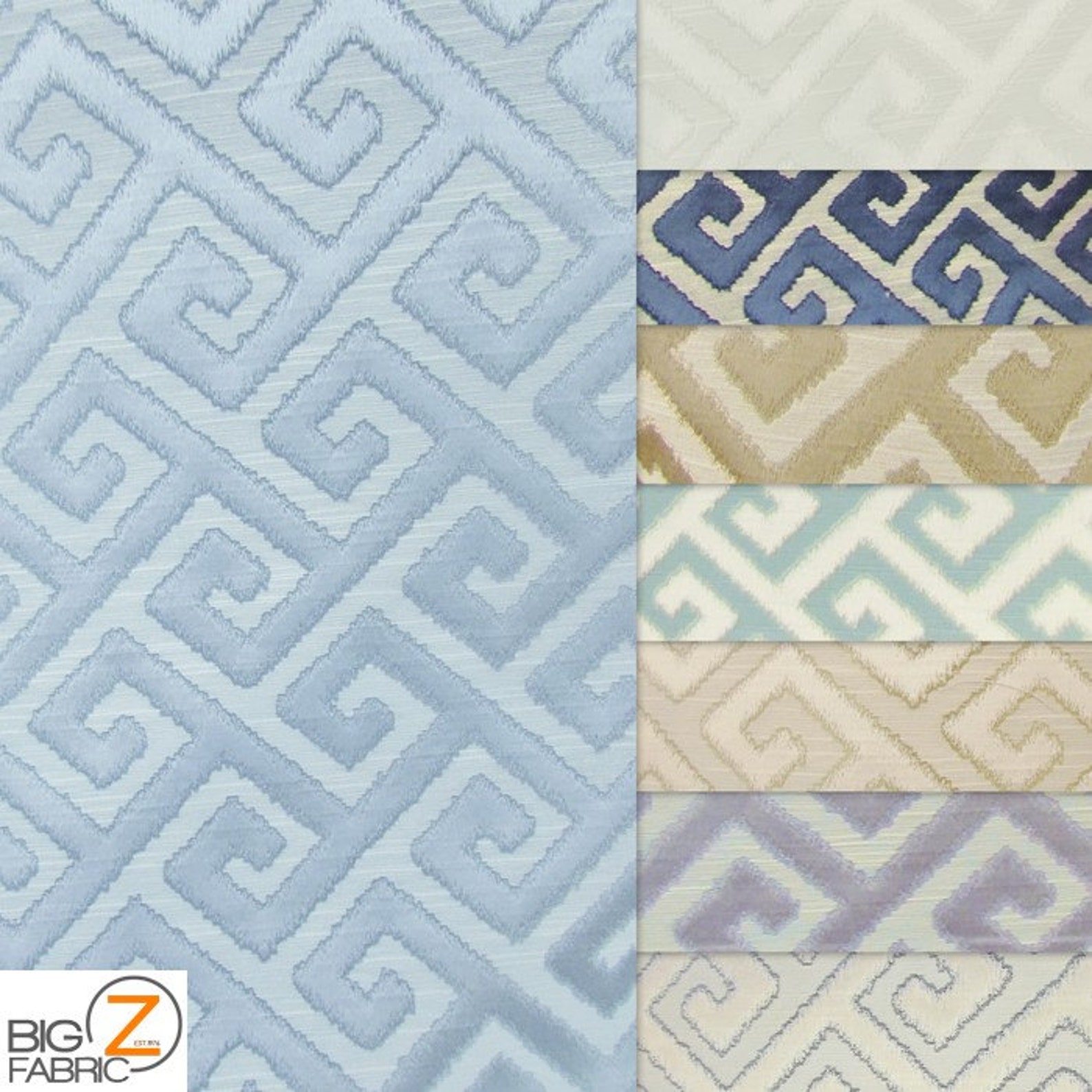 Royal Labyrinth Geometric Upholstery Fabric - THISTLE - Sold by Yard ...