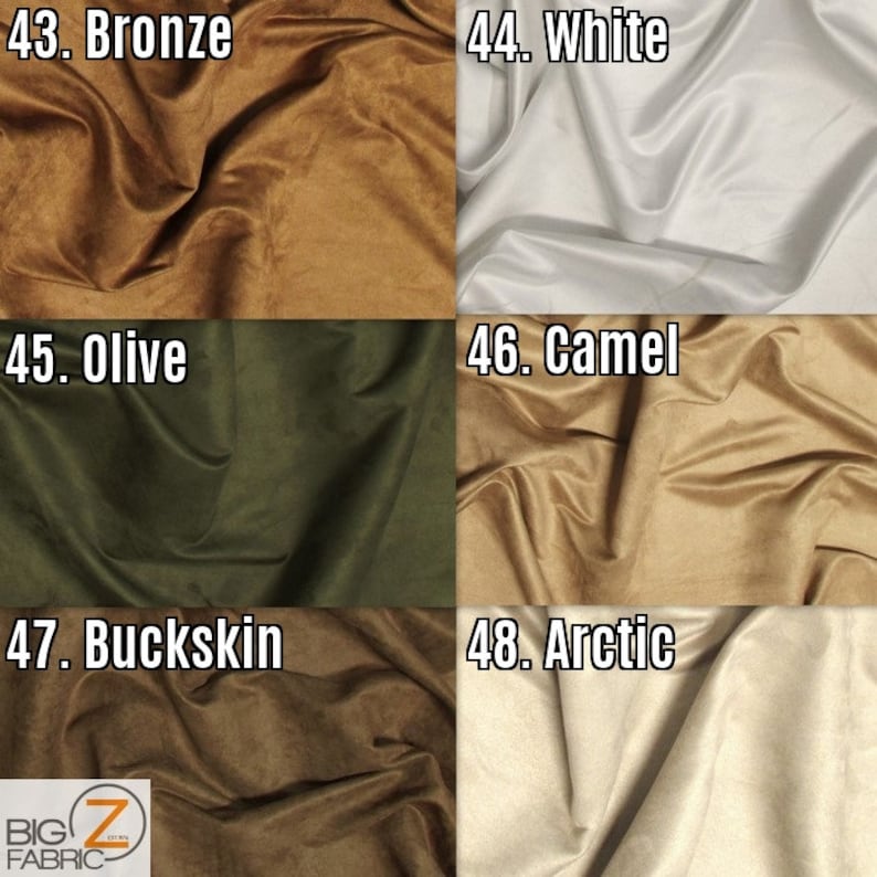 Microfiber Suede Upholstery Fabric 55 COLORS 58 - Etsy