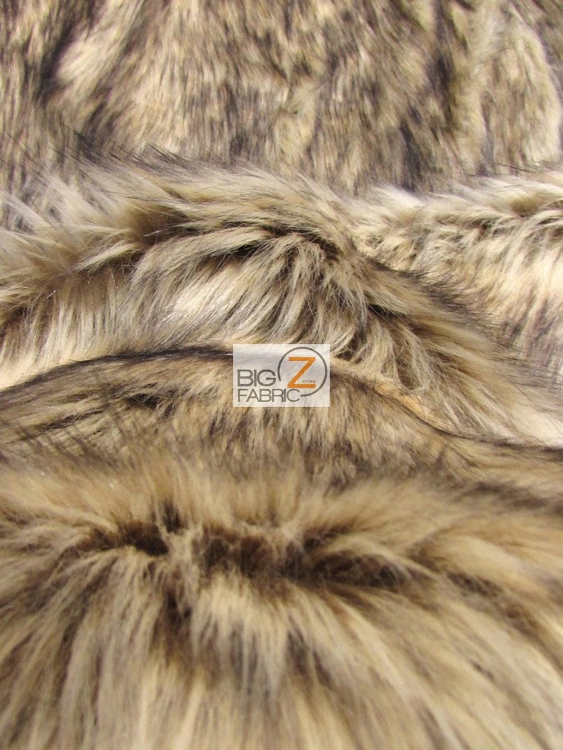 Faux Fake Fur Animal Long Pile Fabric BABY TUNDRA WOLF New | Etsy