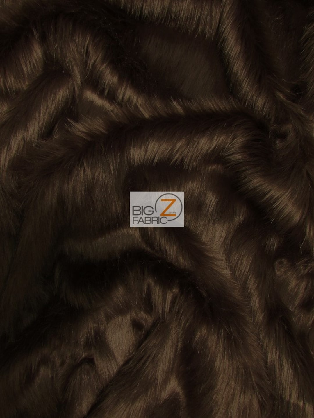 Solid Shaggy Faux Fur Fabric BROWN Sold by the Yard 60 Width Coats ...