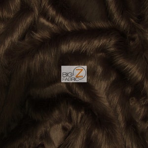 Solid Shaggy Faux Fur Fabric BROWN Sold by the Yard 60 Width Coats ...