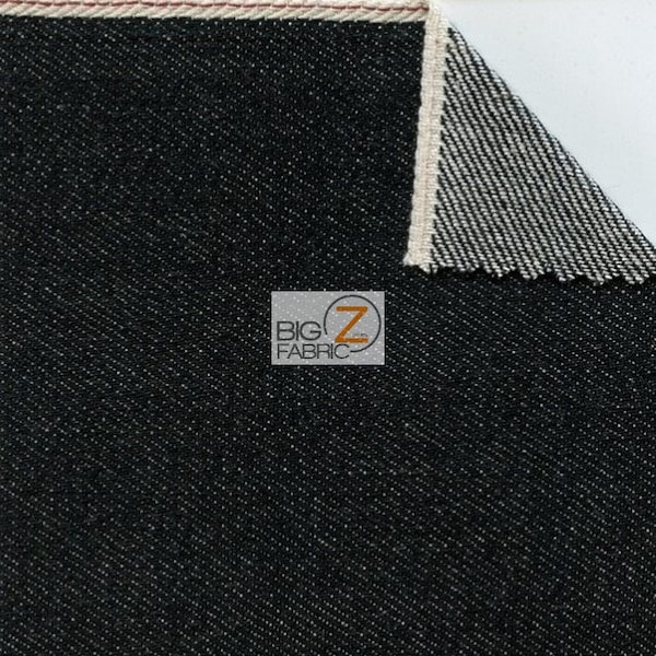Black Selvedge Denim Fabric - Etsy