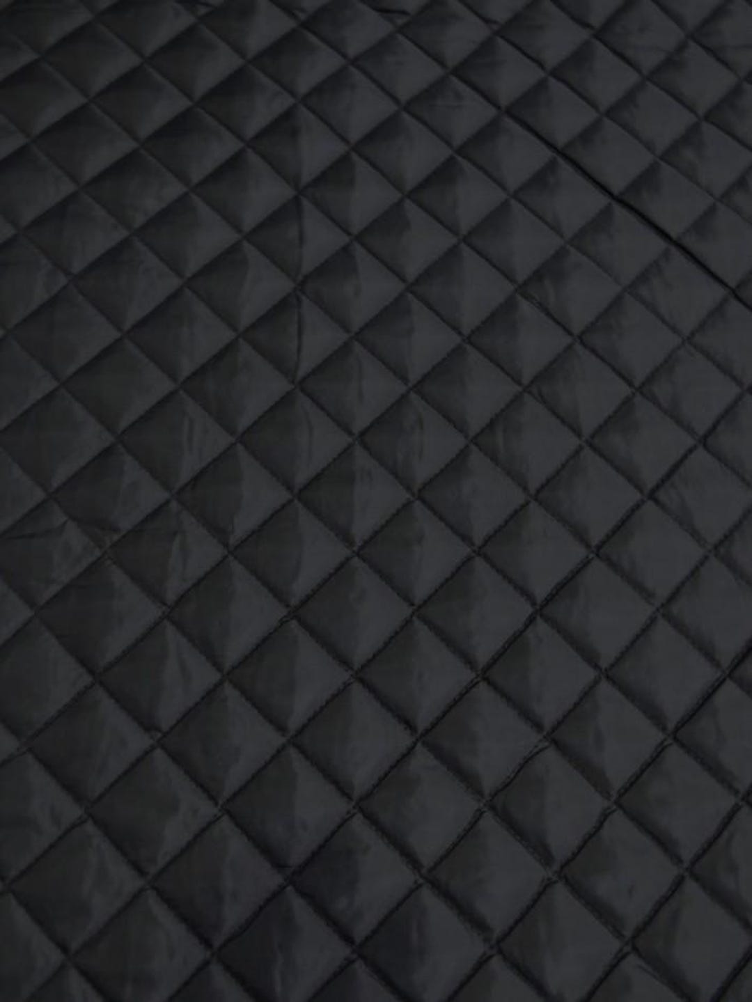 Quilted Polyester Batting Fabric - BLACK - 58"/60" Width Sold by the ...