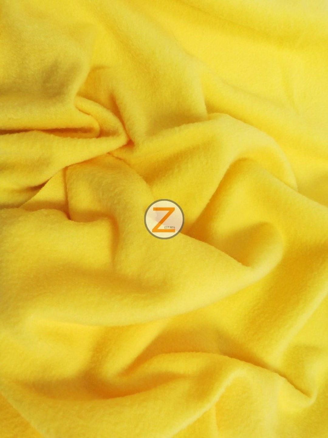 Solid Polar Fleece Fabric - CANARY YELLOW - Sold by the Yard 60" Width ...