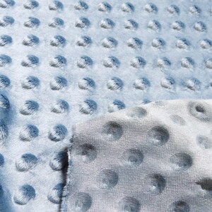 Dimple Dot Minky Cuddle Fabric - DEMIN BLUE - Sold by the Yard 58"/60 ...
