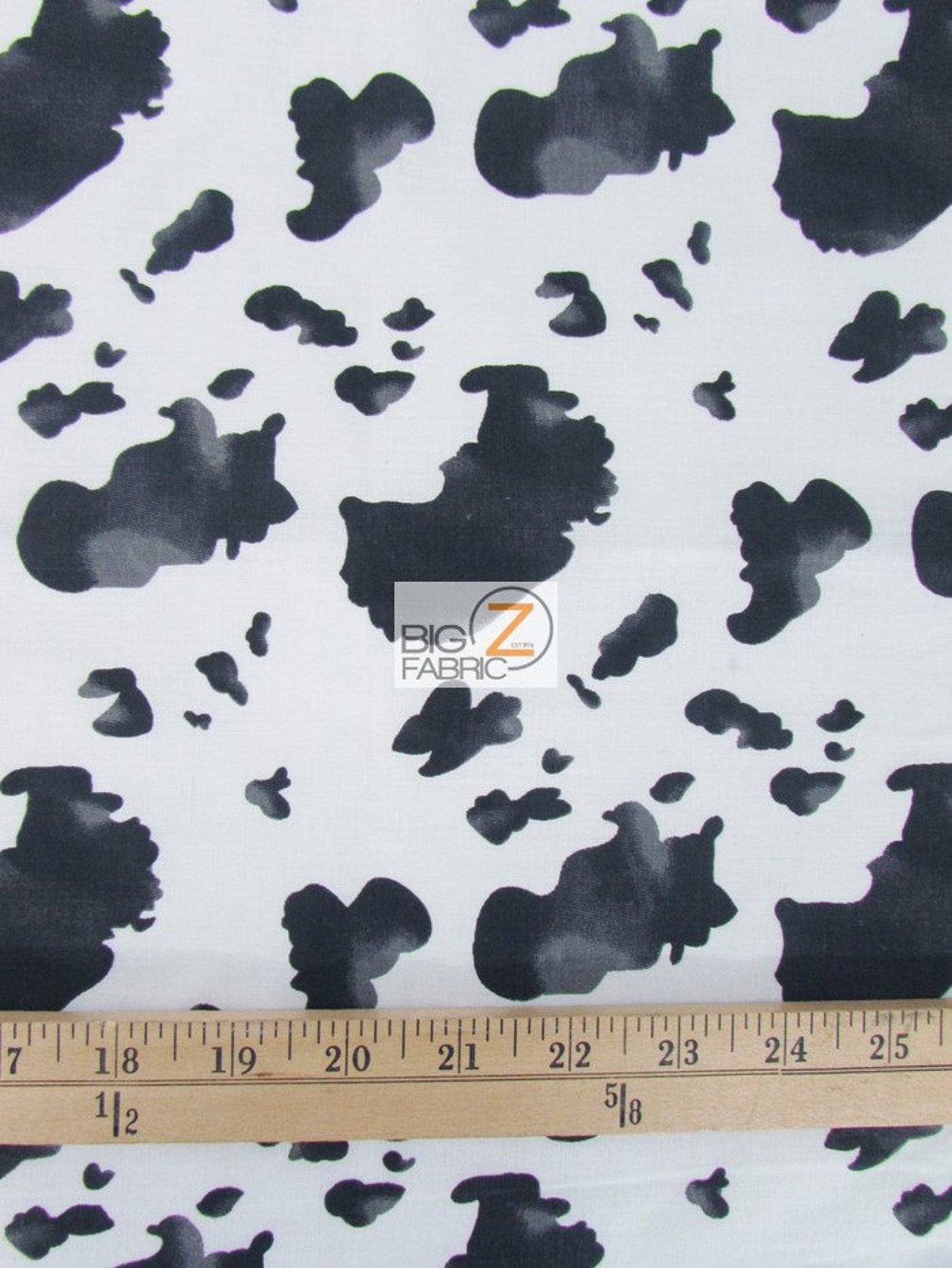 Cow Print Poly Cotton Fabric Brown/white Sold by the Yard - Etsy