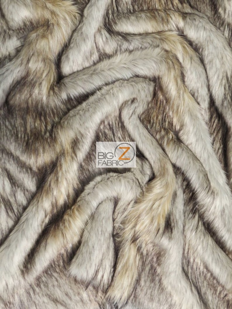 Faux Fake Fur Animal Short Pile Coat Costume Fabric - ARCTIC WOLF - by ...