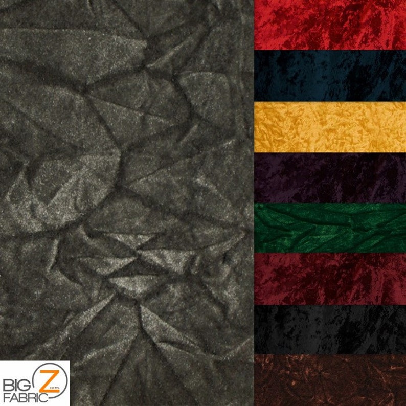 Crush Flocking Upholstery Velour Velvet Fabric YELLOW by - Etsy