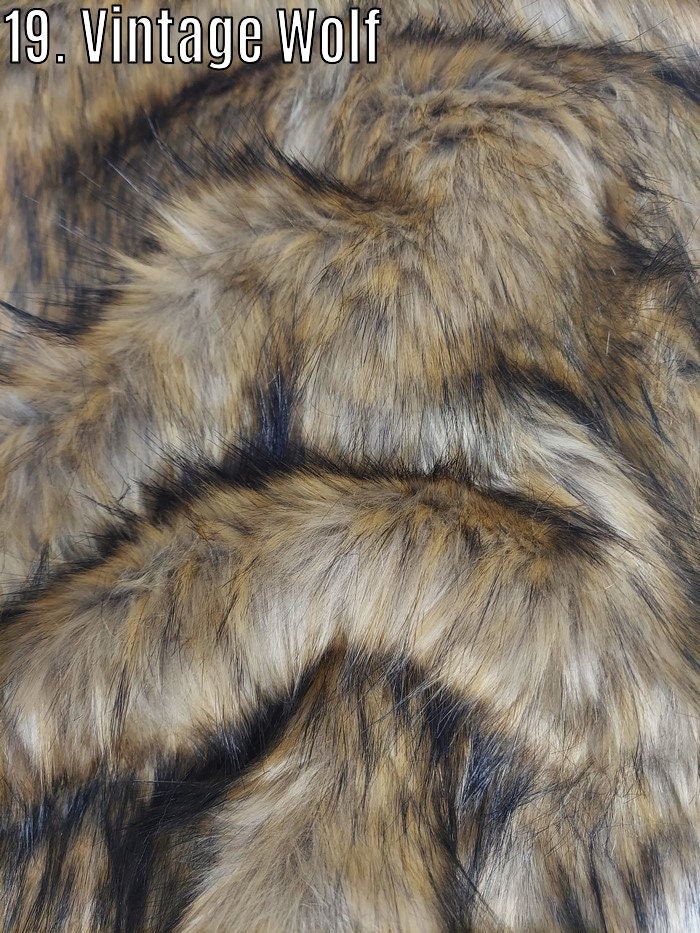 Faux Fake Fur Animal Coat Costume Fabric wolf Series 19 - Etsy