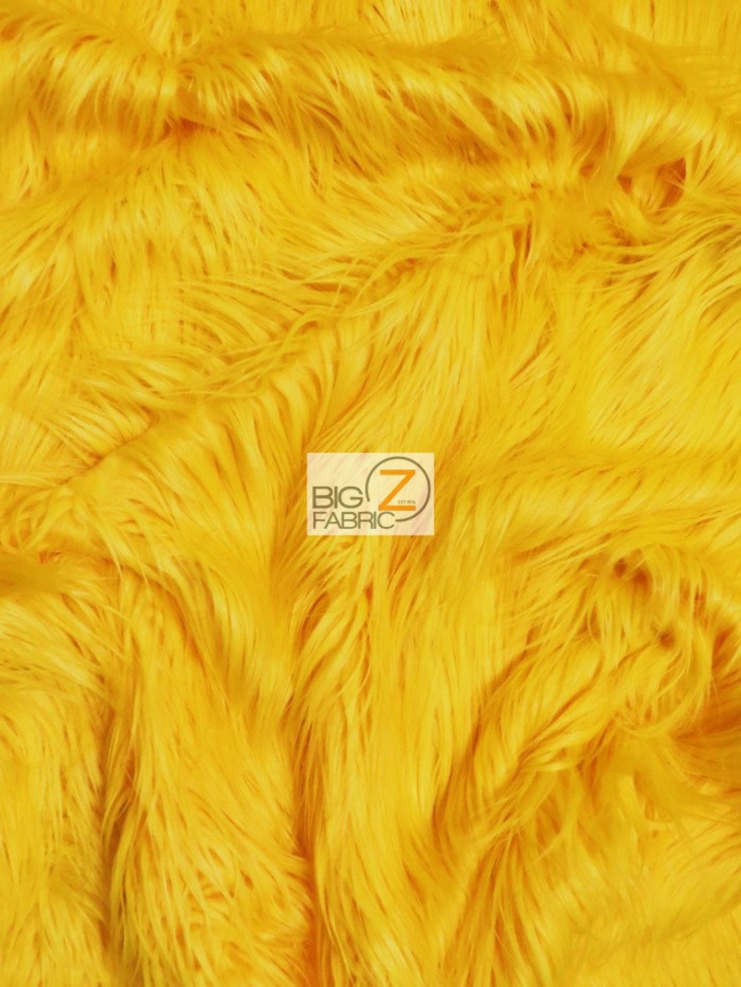Solid Gorilla Monkey Shaggy Faux Fur Fabric - YELLOW - by the Yard ...