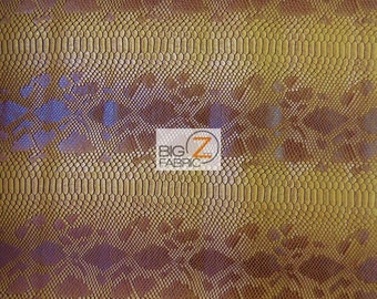 Green Faux Viper Sopythana Snake Skin Vinyl Fabric Sold by the Yard 52 ...