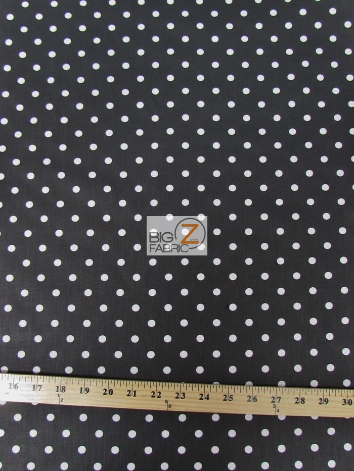 Small Polka Dot Polycotton Fabric BLACK/WHITE Dots Sold By | Etsy