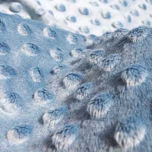 Dimple Dot Minky Cuddle Fabric - DEMIN BLUE - Sold by the Yard 58"/60 ...