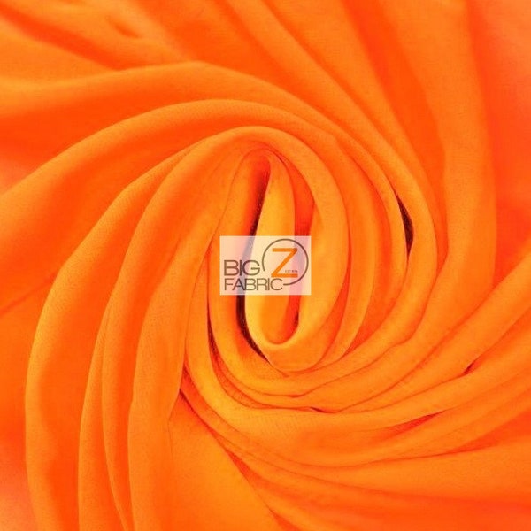 Orange Chiffon Dress - Etsy