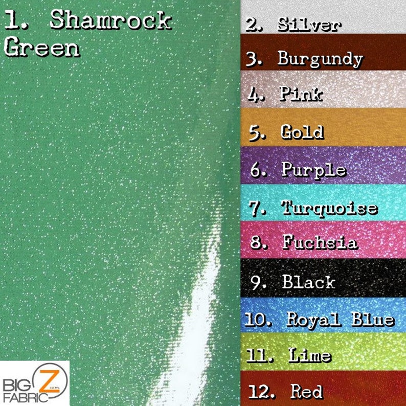 Vinyl Faux Fake Leather Sparkle Glitter Fabric 13 COLORS - Etsy