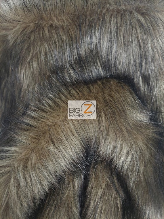Faux Fake Fur Animal Coat Costume Fabric ROCKY WOLF by the | Etsy