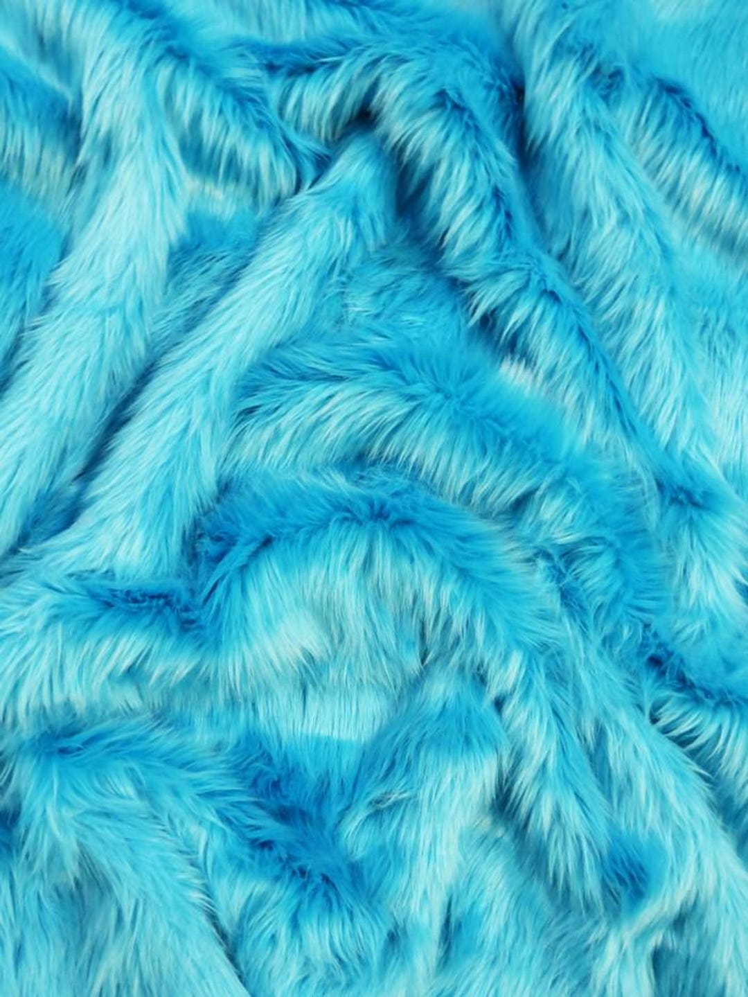 Solid Shaggy Faux Fur Fabric - ELECTRIC BLUE - Sold by the Yard 60 ...