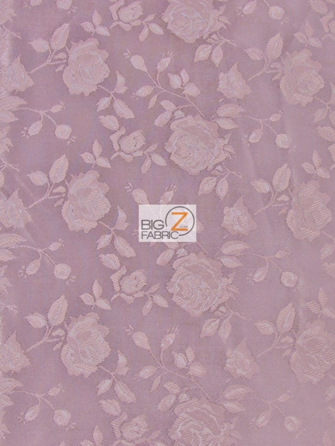 Floral Rose Jacquard Satin Fabric - MAUVE - 60" Width Sold by the Yard ...