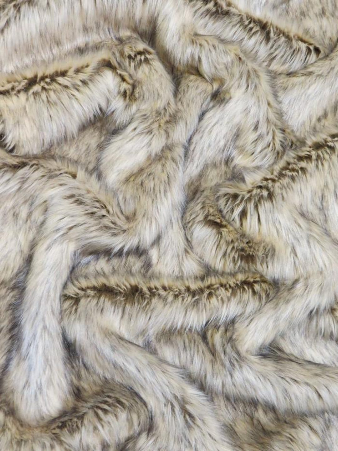 Faux Fake Fur Animal Long Pile Fabric - BABY TUNDRA WOLF (new Lot) - 60 ...