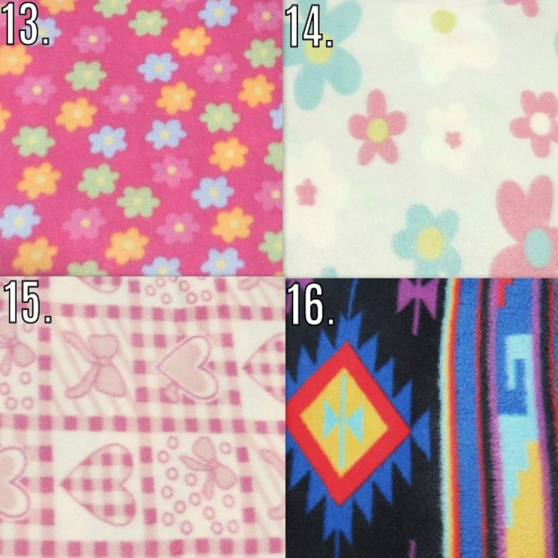 Fleece Printed Fabric - Assorted Prints 20 Colors - Sold by the Yard ...