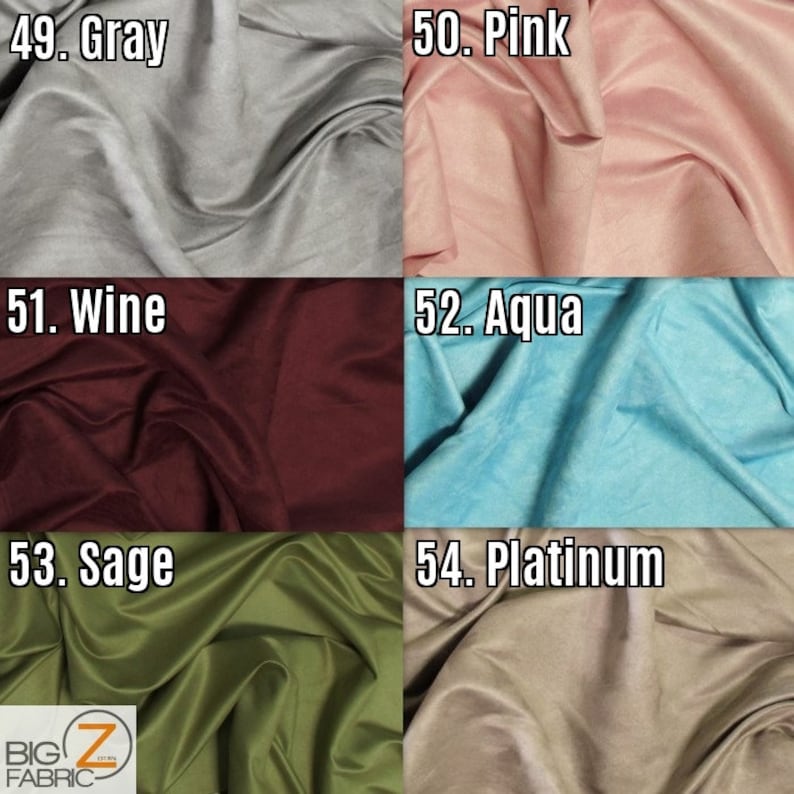 Microfiber Suede Upholstery Fabric 55 COLORS 58 - Etsy