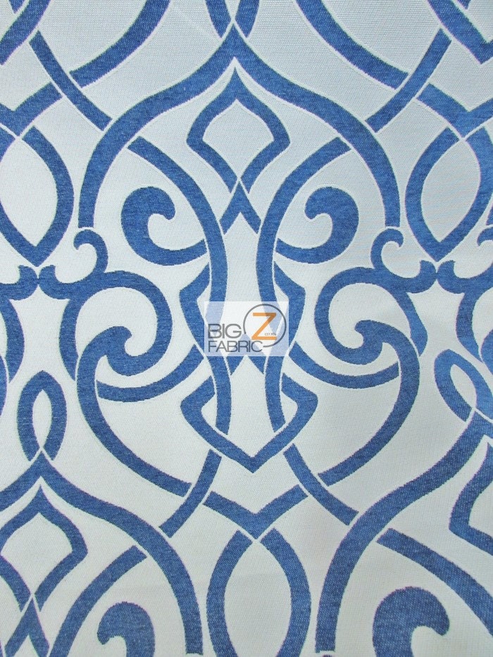 French Abstract Damask Upholstery Fabric NAVY Sold By Yard | Etsy