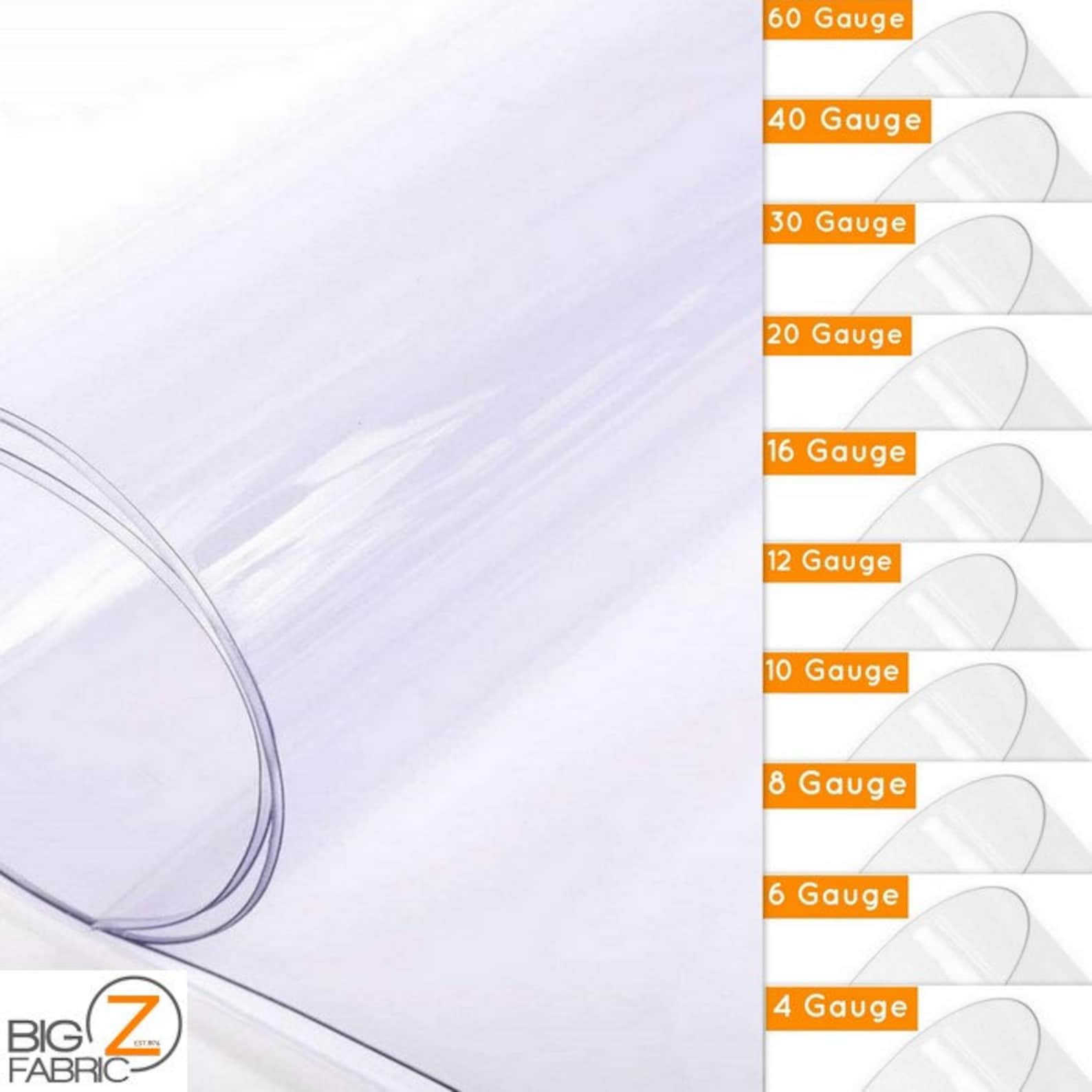 Clear Plastic Vinyl Fabric - 04 Gauge - 60 Gauge Sizes - by the Yard ...