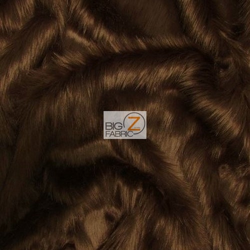 Solid Shaggy Faux Fur Fabric BROWN Sold by the Yard - Etsy