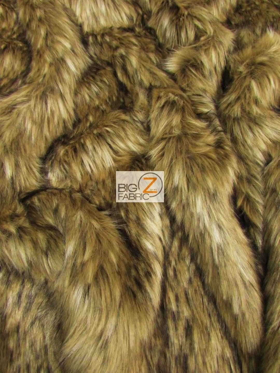 Faux Fake Fur Animal Short Pile Coat Costume Fabric - EURASIAN WOLF ...