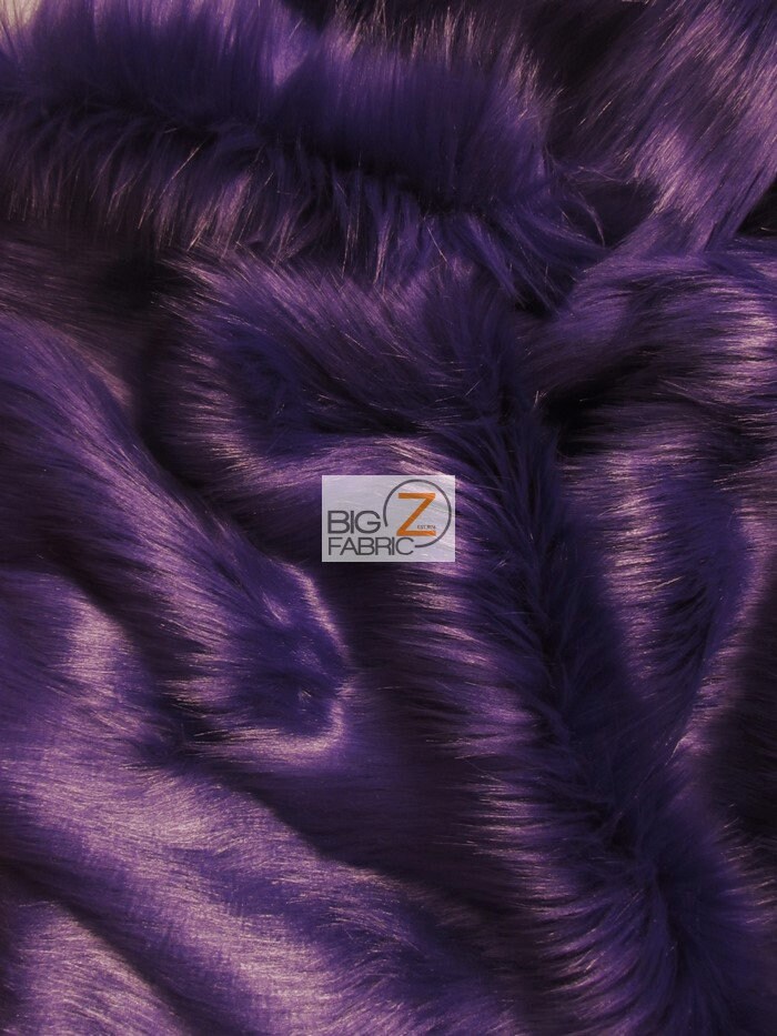 Solid Shaggy Faux Fur Fabric PURPLE Sold by the Yard - Etsy