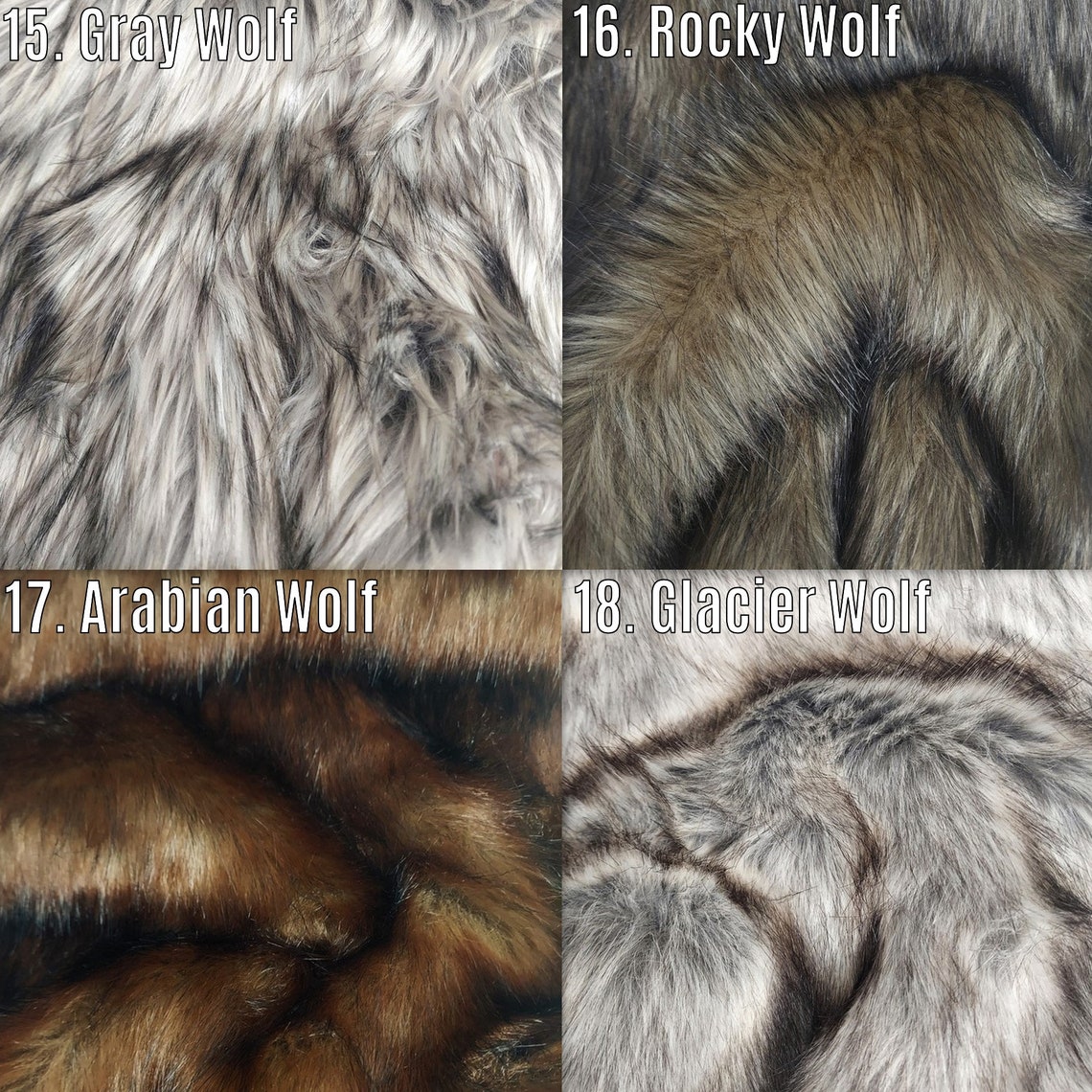 Faux Fake Fur Animal Coat Costume Fabric wolf Series 22 - Etsy