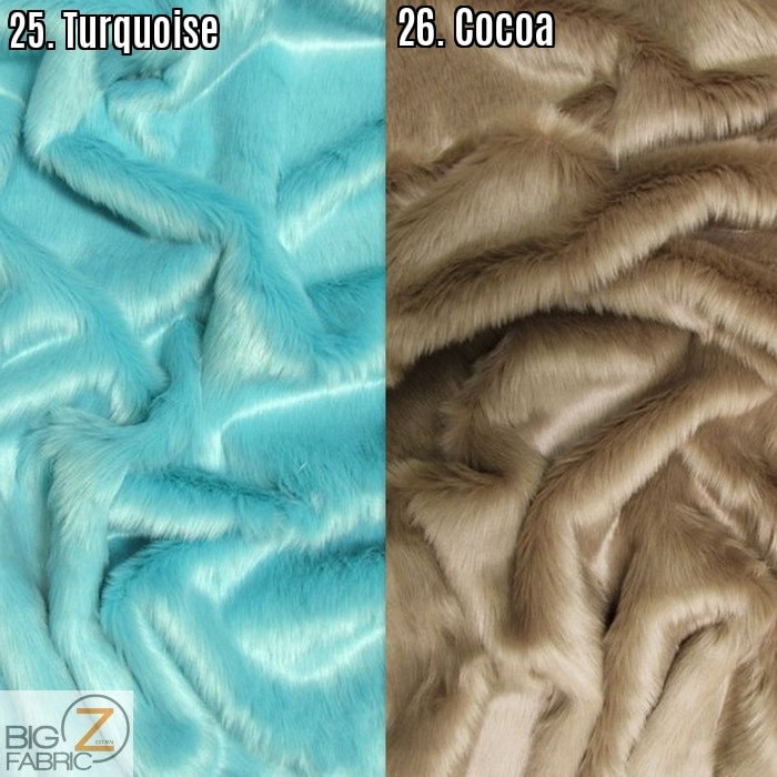 Short Shag Faux Fur Fabric 26 COLORS Sold by the Half/full - Etsy