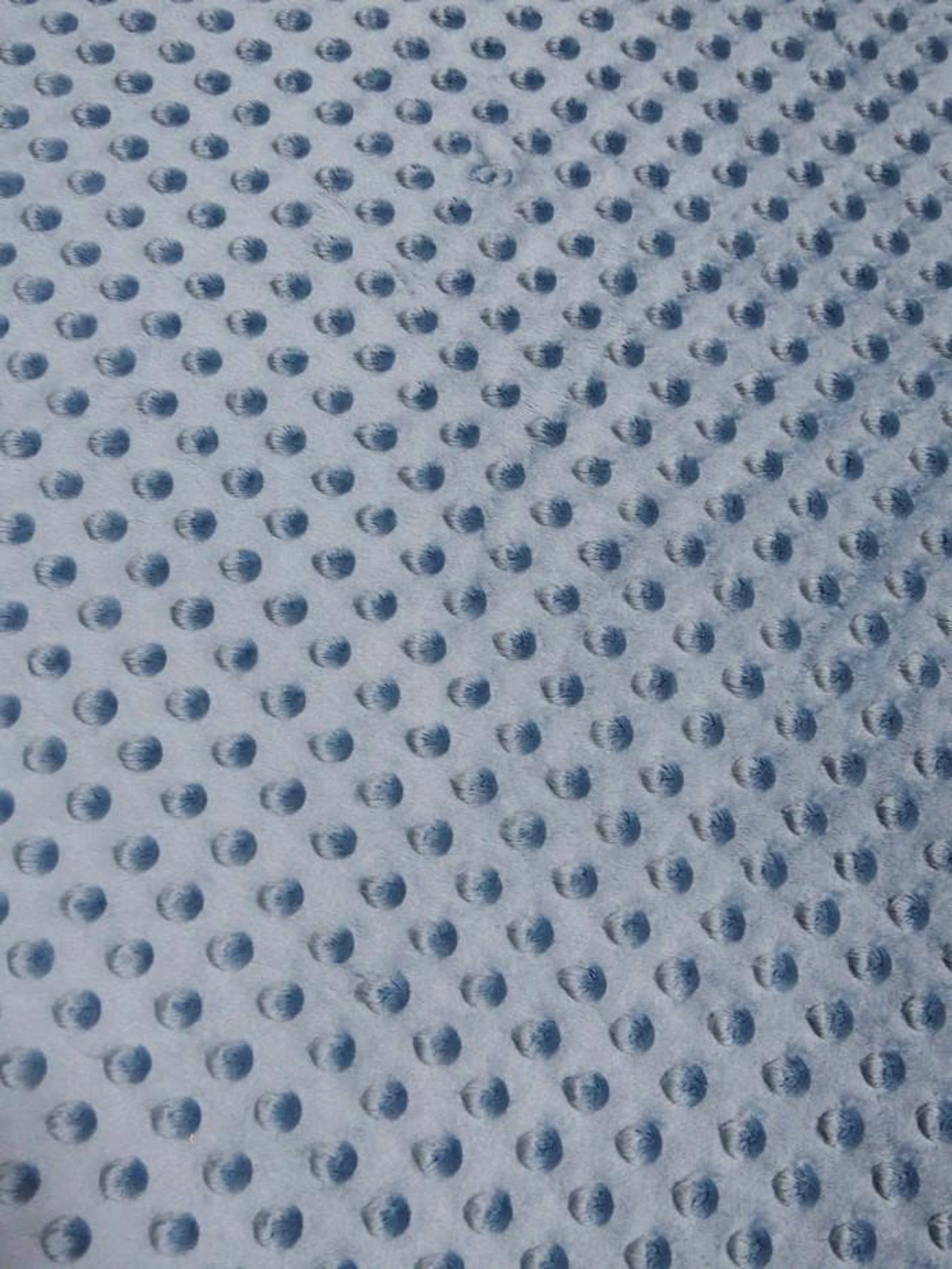 Dimple Dot Minky Cuddle Fabric - DEMIN BLUE - Sold by the Yard 58"/60 ...
