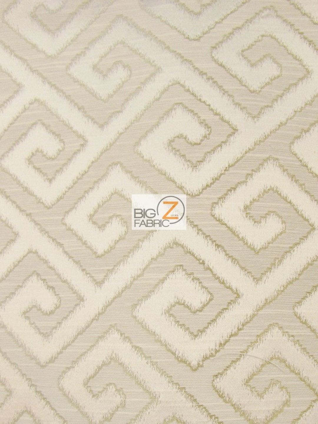 Royal Labyrinth Geometric Upholstery Fabric - PEARL - Sold by Yard Sofa ...