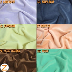 Stretch Mochi Plush Minky Fabric, 4-way Stretch Soft Polyester Spandex ...