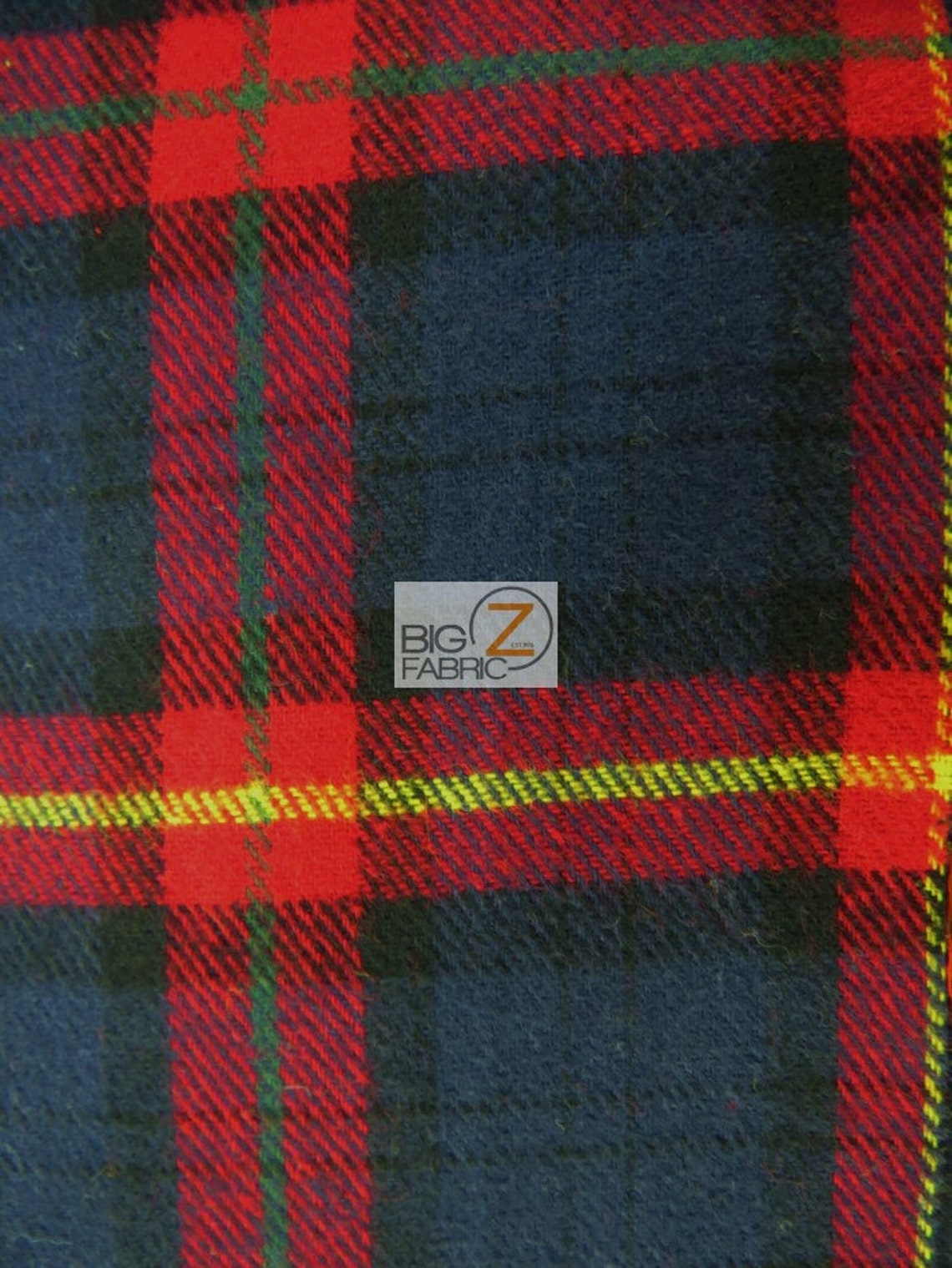 Tartan Plaid Uniform Apparel Flannel Fabric NAVY/RED 2 By | Etsy