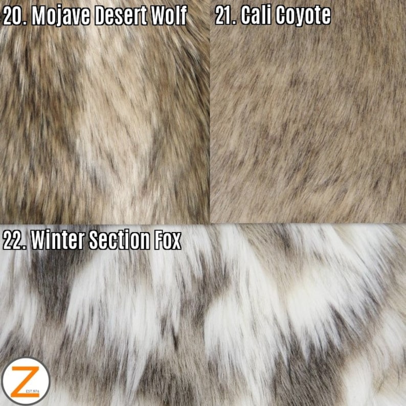 Faux Fake Fur Animal Coat Costume Fabric wolf Series 22 - Etsy