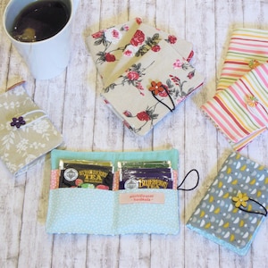 Sewing Pattern Tea Wallet DIY Tutorial - Tea Bag Holder Pdf Instant ...