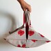 Pie Bag, Casserole Carrier in Cotton Canvas, Red Poppies Fabric Pattern ...