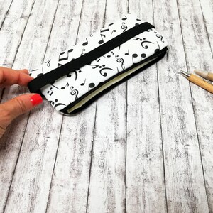 Pencil Case With Elastic Band, Pen Case for Music Books, Planner Pencil ...