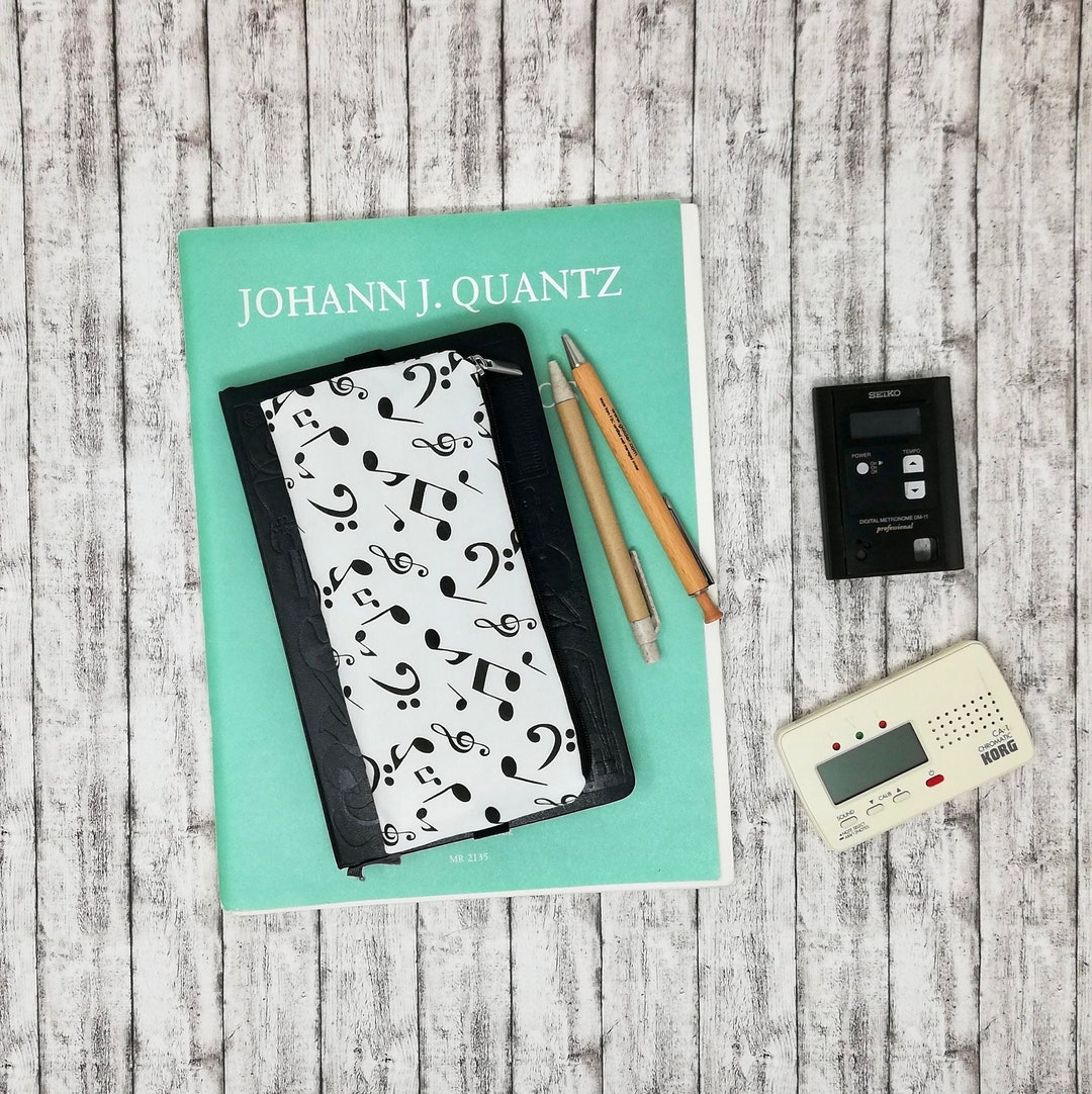Pencil Case With Elastic Band, Pen Case for Music Books, Planner Pencil ...