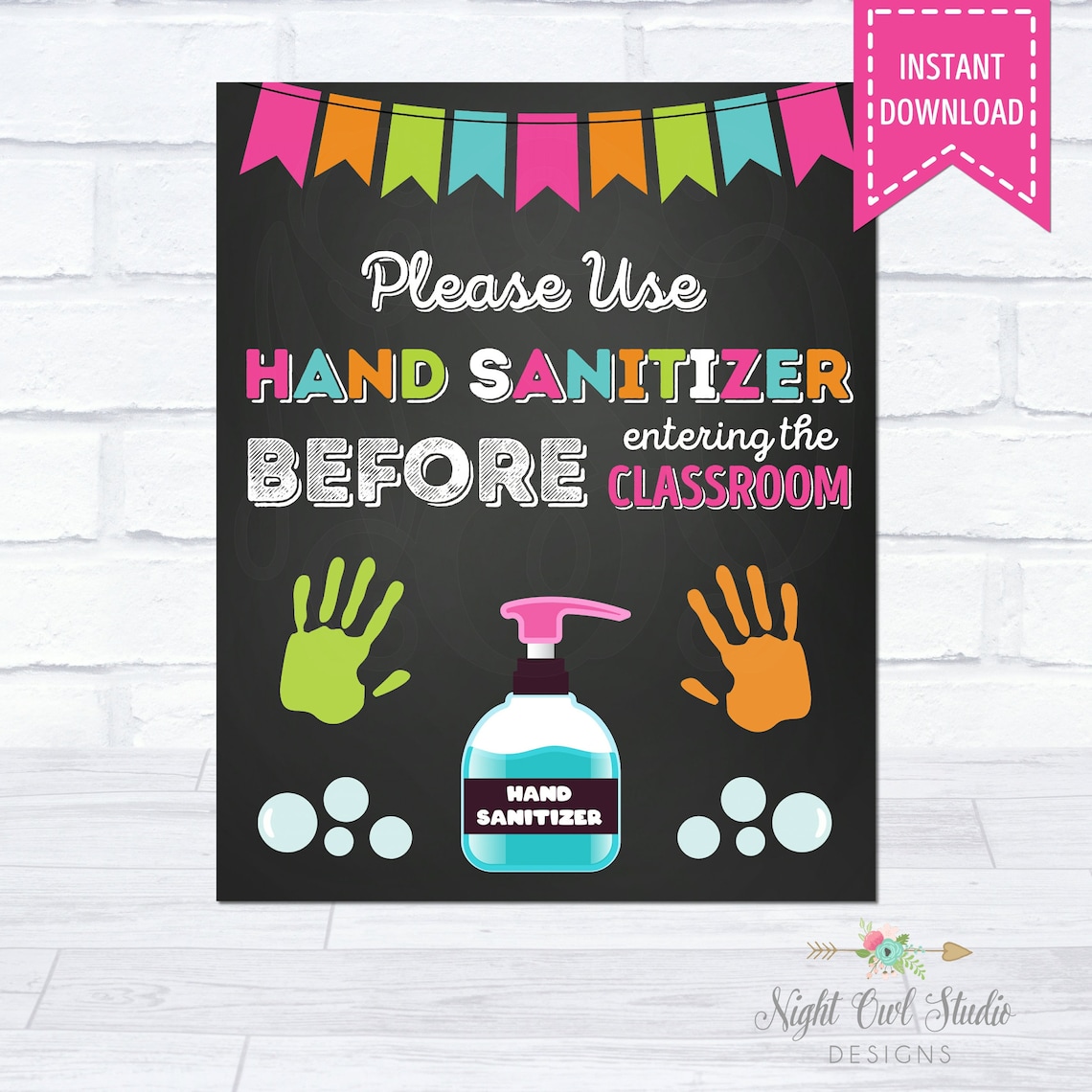 Hand Sanitizer Station Sign School Classroom Sign Health and | Etsy