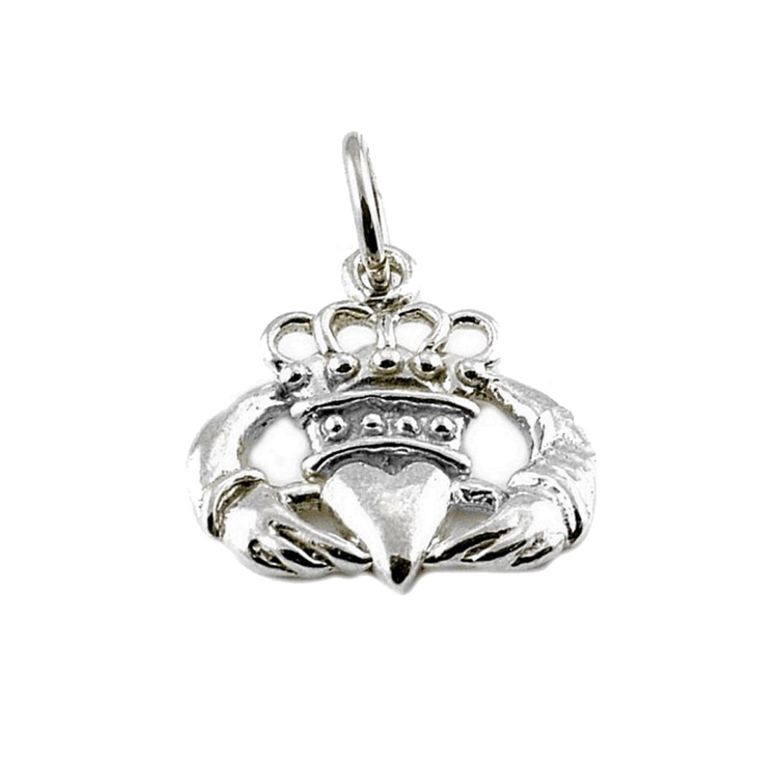 Sterling Silver Irish Claddagh Charm for Bracelets, Gifts for Her ...