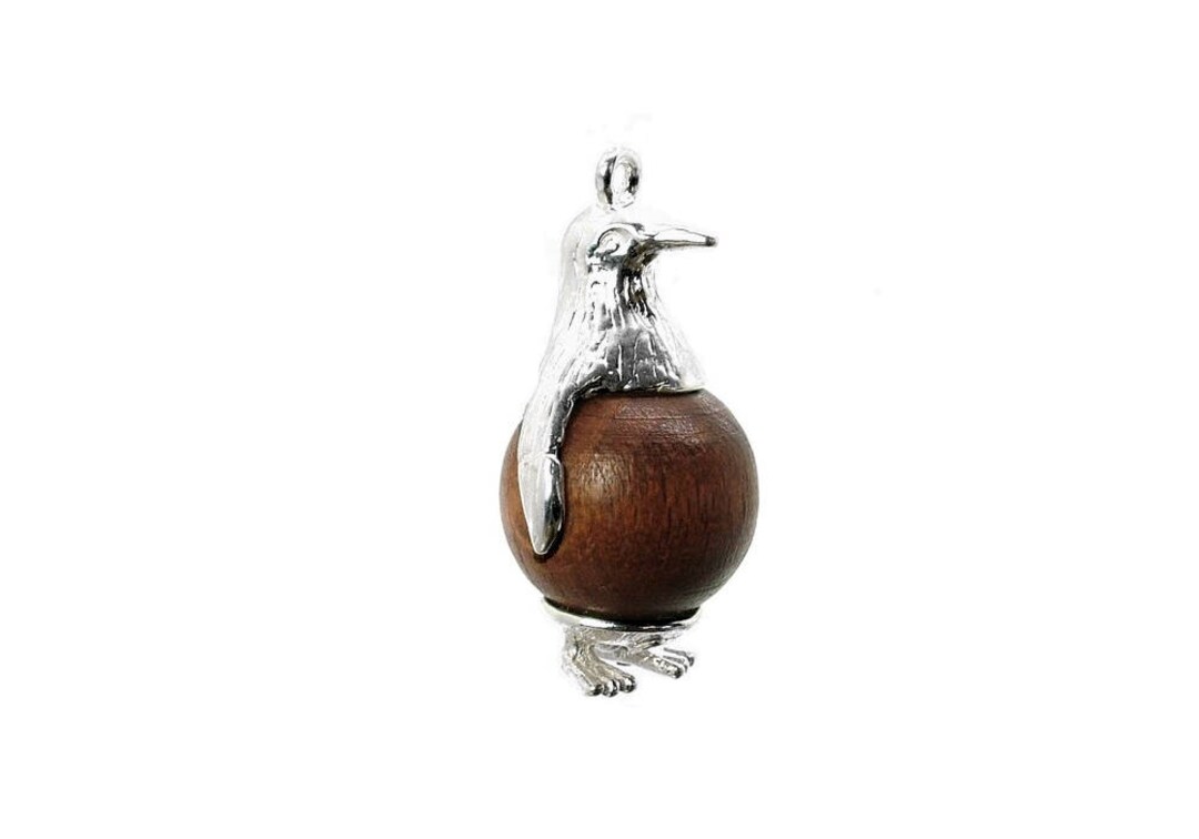 Sterling Silver Lucky Touch Wud Wood Penguin Charm for Bracelets ...