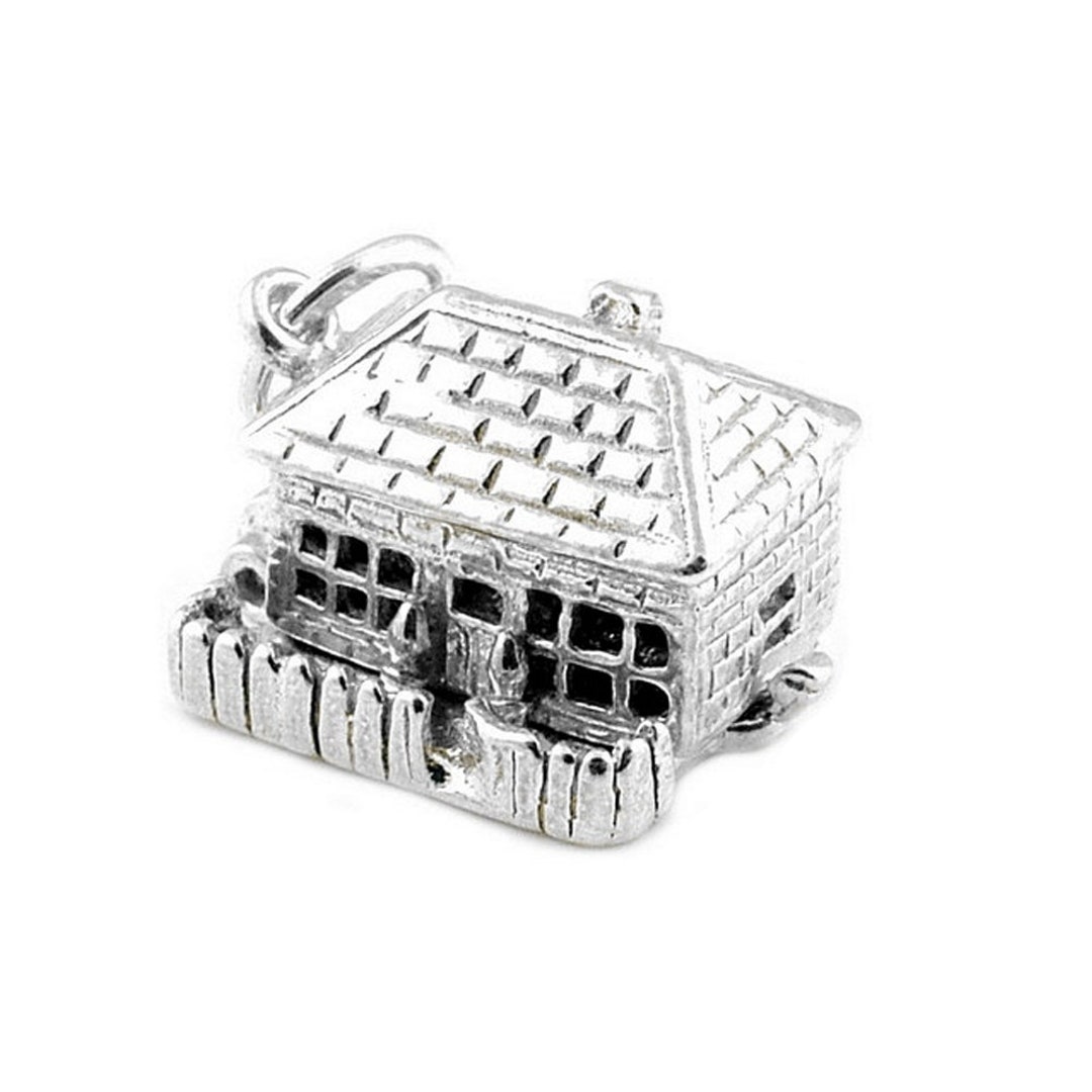Sterling Silver Opening Country Cottage Charm for Bracelets, Charm for ...
